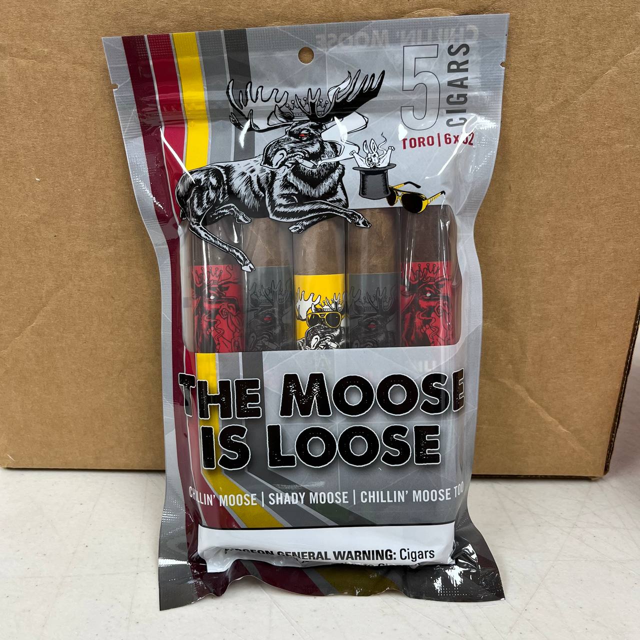 Chillin' Moose Toro 5-Cigar Sampler Fresh Pack – 70Cigars