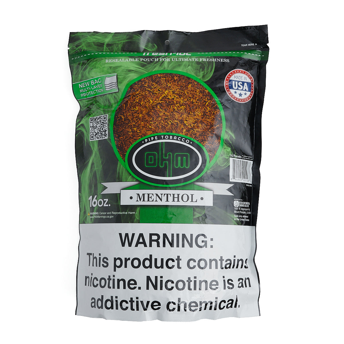 OHM Menthol Pipe Tobacco – 70Cigars