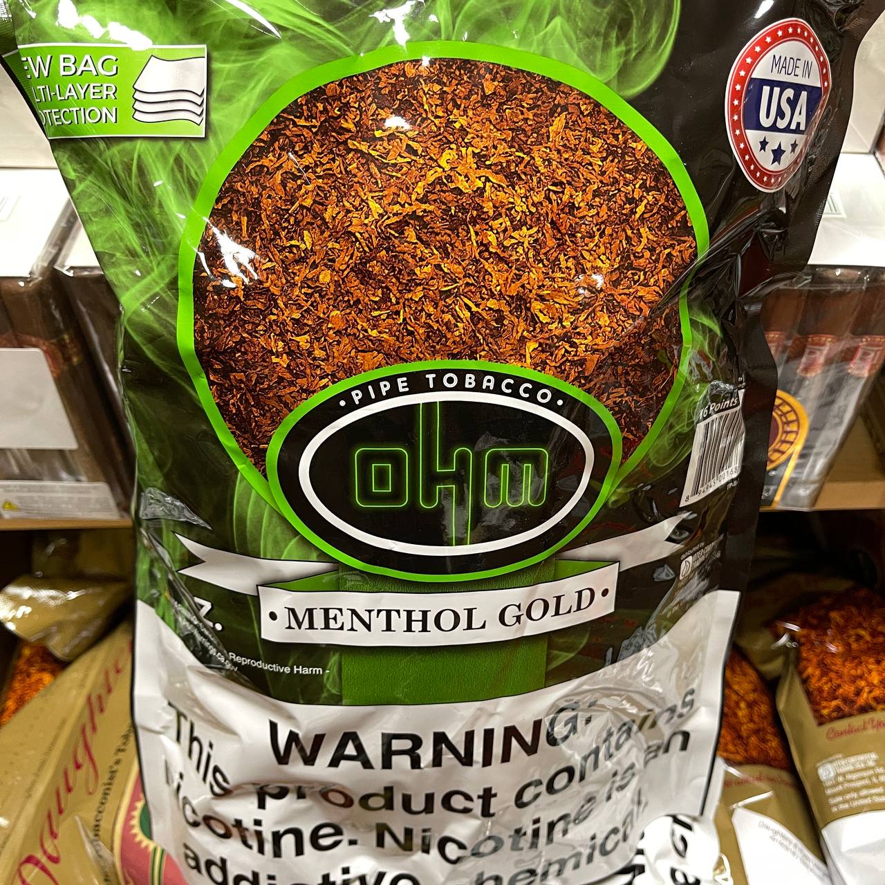 OHM Menthol Gold Pipe Tobacco – 70Cigars