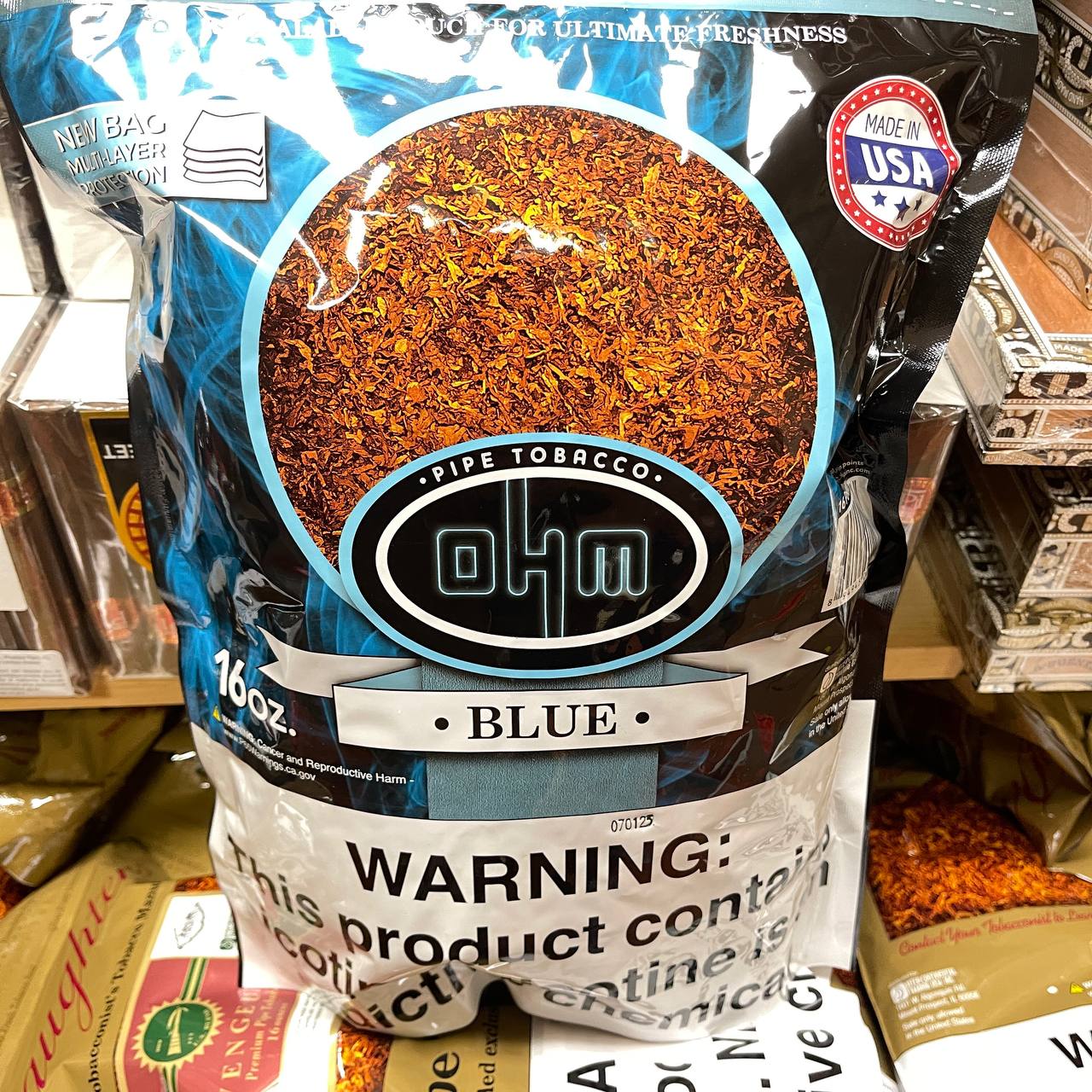 OHM Blue Pipe Tobacco – 70Cigars