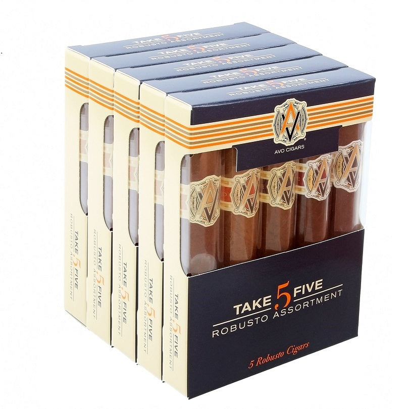 AVO Take 5 Robusto Sampler 25ct Case – 70Cigars
